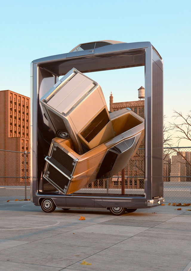 Auto Aerobics, Surreal Illustrations of Distorted and Interlocked ...