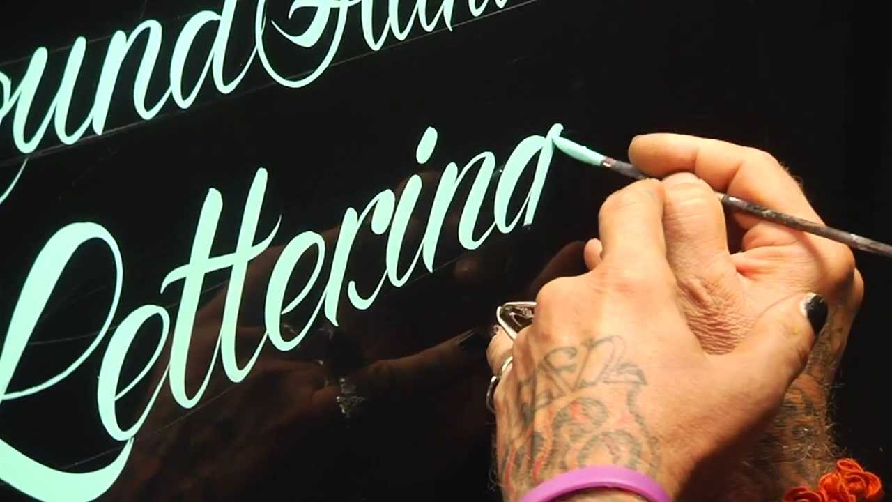Amazing Hand Lettering Demos by Master Pinstriper Glen Weisgerber