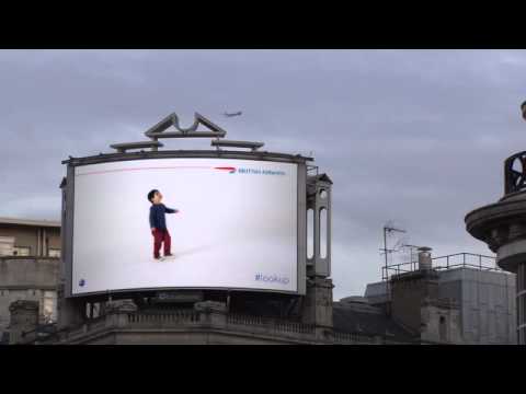 British Airways Billboard Interacts With Planes as They Fly Overhead