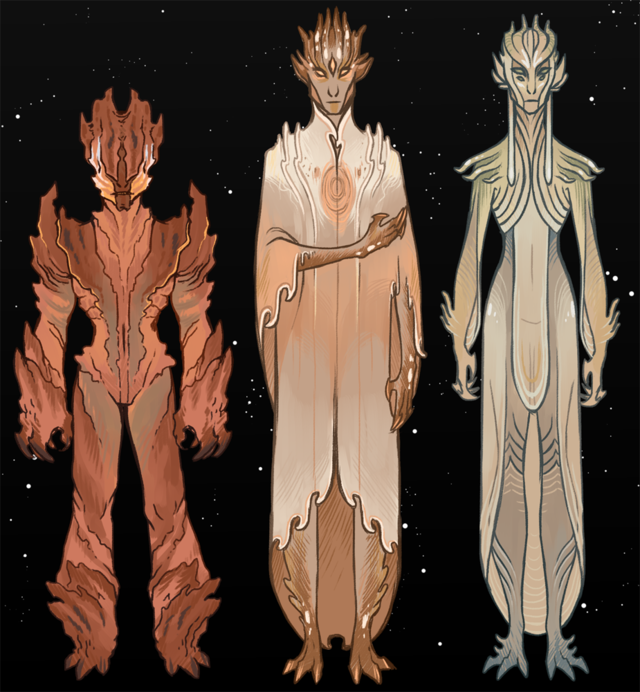 Anthropomorphized Illustrations of the Planets and the Sun