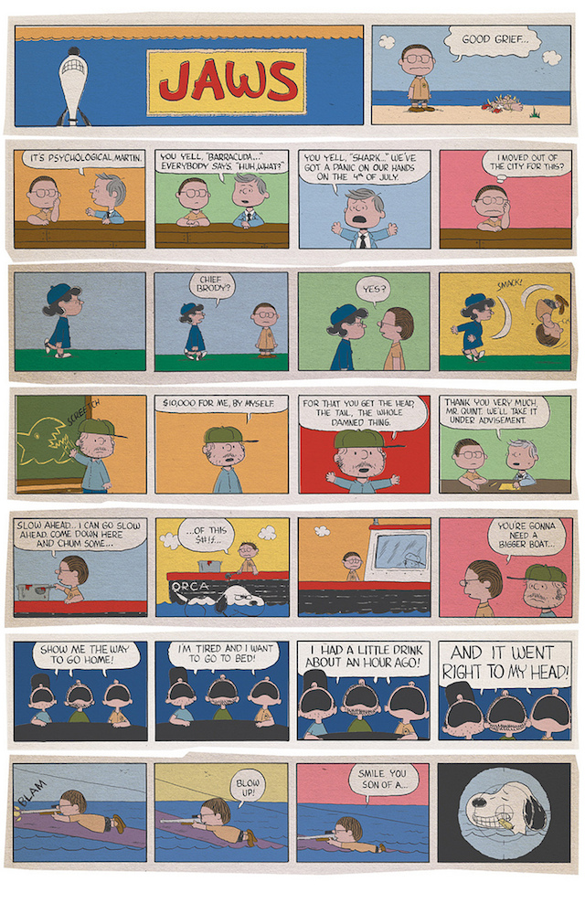Peanuts Comics Featuring Scenes From the Movie 'Jaws'