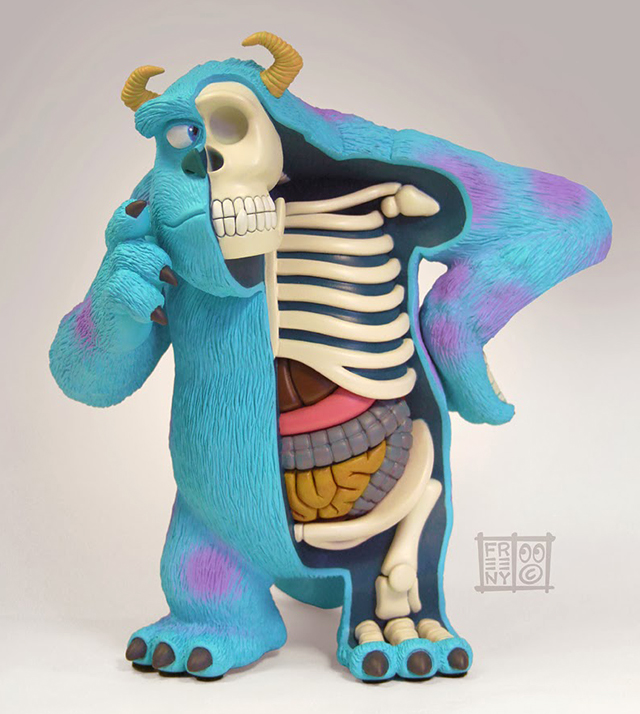 James P. Sullivan (Sulley) From 'Monsters, Inc.' Dissected by Jason Freeny