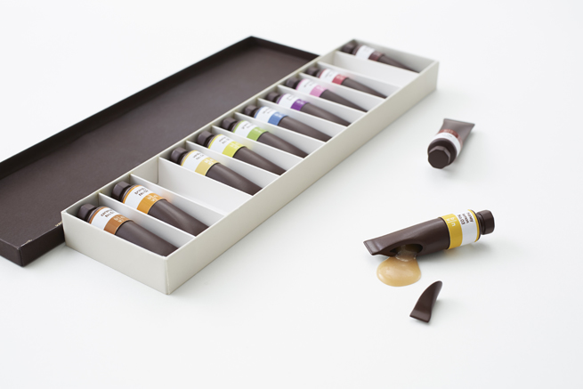 Syrup-Filled Chocolates Designed to Look Like Tubes of Oil Paint