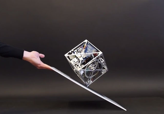 Cubli, A Robotic Cube That Can Balance on a Corner and Walk