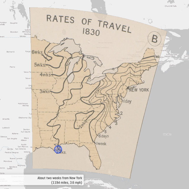 An Interactive Map of the US That Shows Travel Times From New York City ...