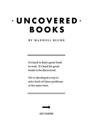 Uncovered Books App Helps You Choose a Book by Its Content by Hiding ...