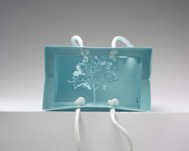 Notice - Forest, Tiny Paper Tree Sculptures Made out of Disposable Bags