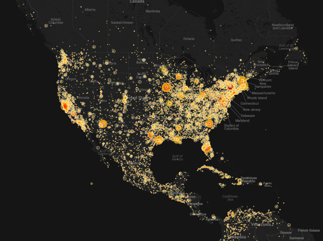 Interactive Map Visualizes Mentions of Place Names by American TV News