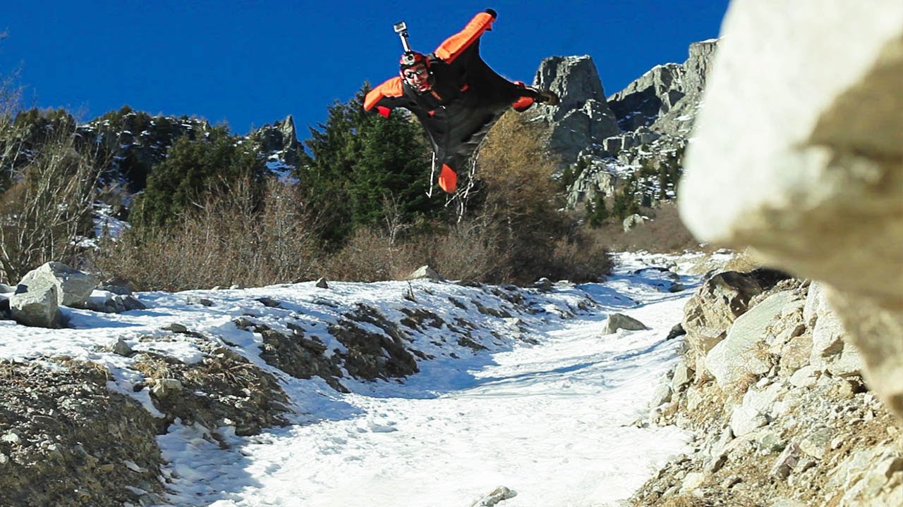 Wingsuit Pilot Flies Incredibly Close to the Ground in France