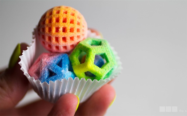 Colorful Geometric Sugar Candies Made with a ChefJet 3D Printer by 3D ...