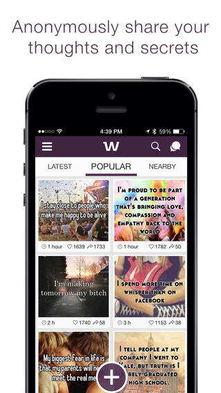 Whisper, An App for Anonymously Sharing Secrets
