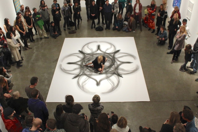 Artist Uses Her Body to Draw Geometric Designs