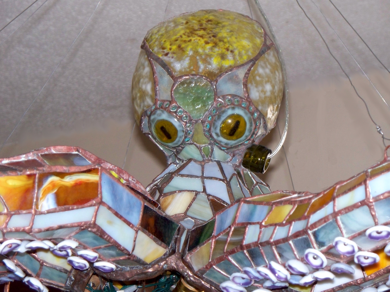 Spectacular Stained Glass Octopus Chandeliers
