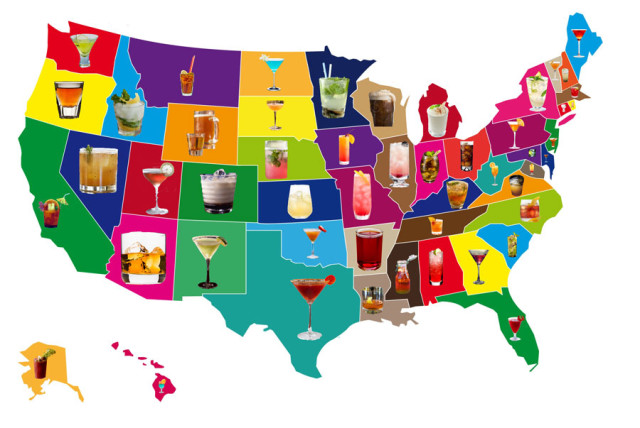 A Map of Signature Cocktails by US State