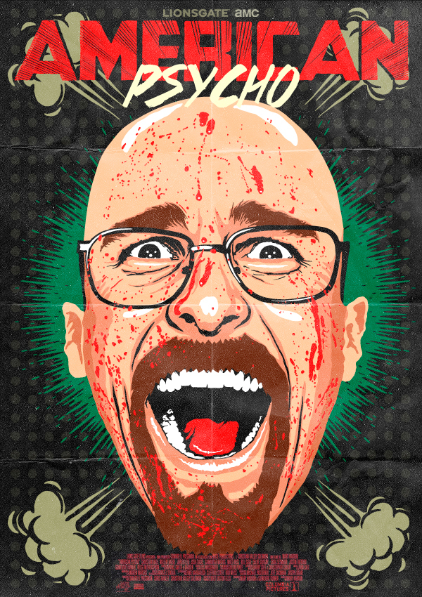 Pop Culture Icons Reimagined with the Screaming Face of Patrick Bateman ...