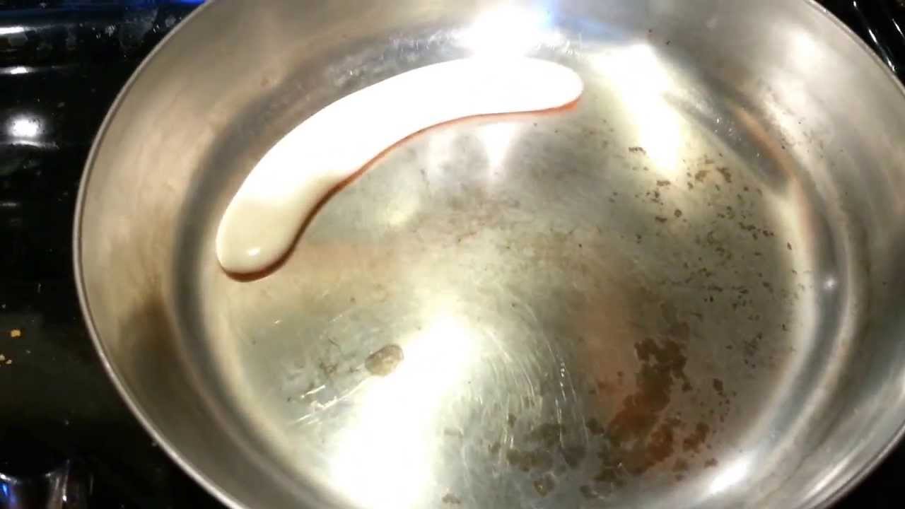 Beer Poured Onto a Hot Skillet Glides Effortlessly Across the Surface ...