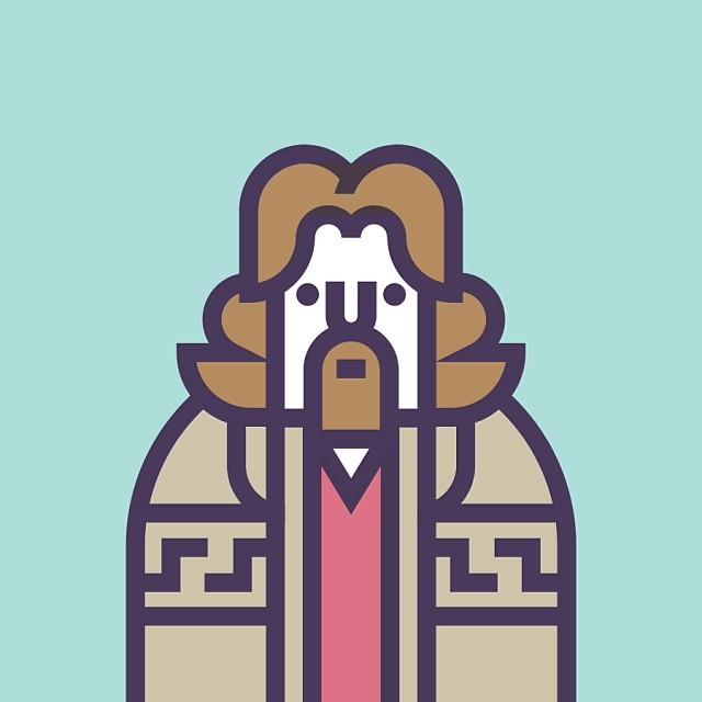 Coen Cast, Stylized Illustrations of Characters from Coen Brothers Films