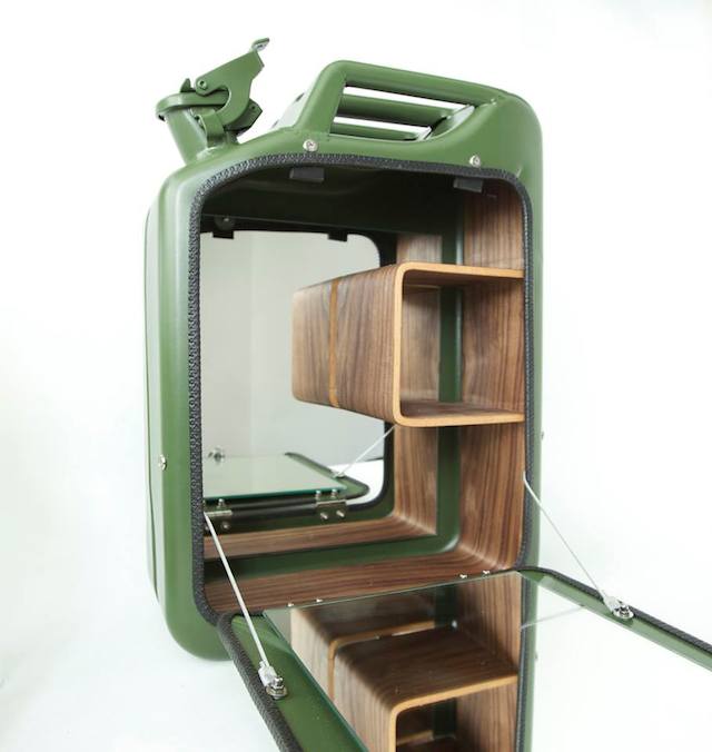 World War II Jerry Cans Transformed Into Bar Cabinets