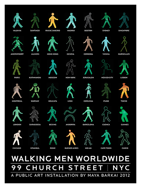 Walking Men, A Public Art Installation Featuring Different Walk Signals ...
