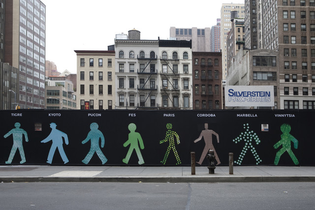 Walking Men, A Public Art Installation Featuring Different Walk Signals ...
