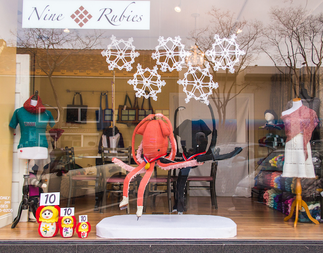 Sisters Create A Winter Olympics Themed Window Display Featuring ...