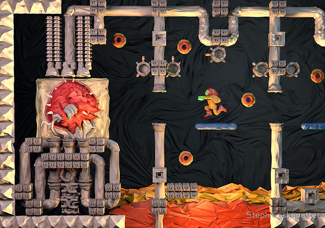 NEStalgia, Digital Papercraft Illustrations of Scenes From Classic ...