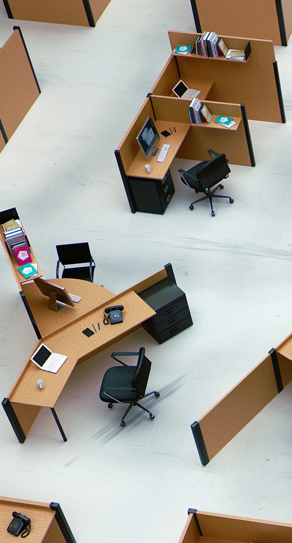 Typographic Office Cubicles