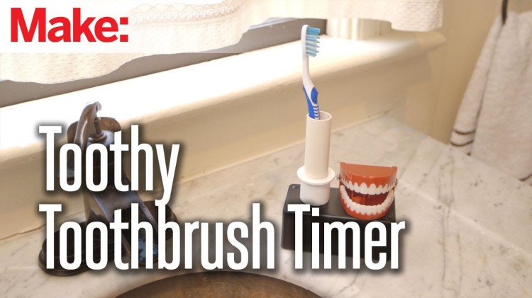 How to Make a Toothbrush Timer Out of a Pair of Novelty Chattering Teeth