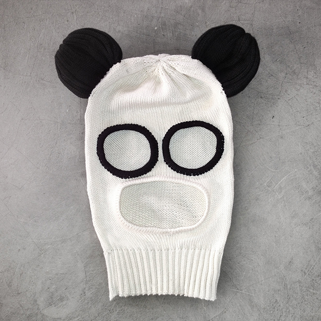 Pandito, A Cotton Knit Panda Ski Mask for Men and Women
