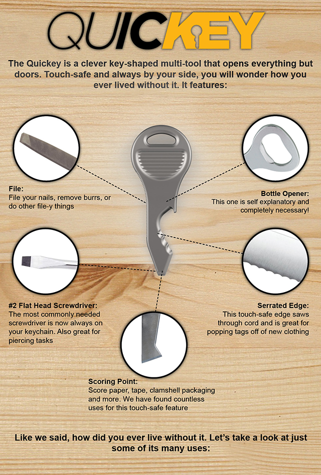 Quickey Multi-Tool, A Clever and Handy Little Key That Opens Everything ...