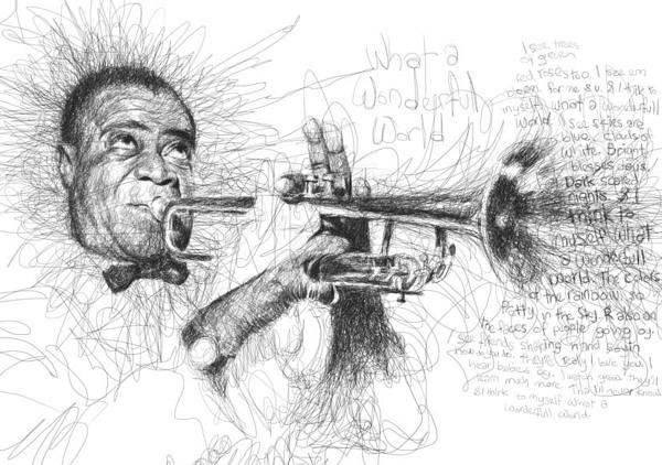 Scribble-Style Portraits by Vince Low