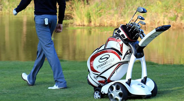 X9 Follow by Stewart Golf, A Foldable, Remote Control Golf Caddy