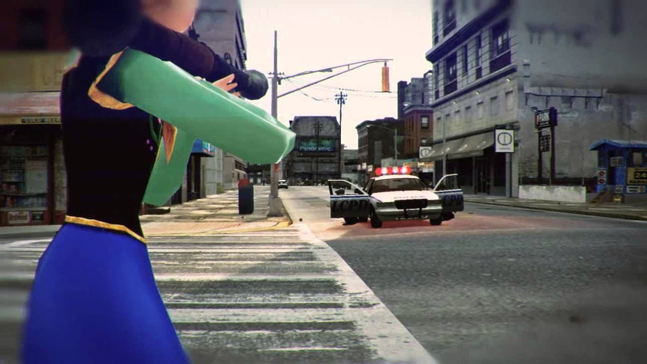 Anna and Elsa From Disney's Animated Film 'Frozen' Battle the Police in ...
