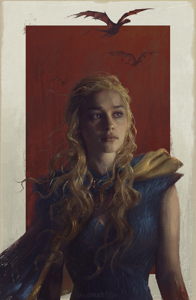 Remarkable 'Game of Thrones' Illustration of Daenerys Targaryen by Sam ...