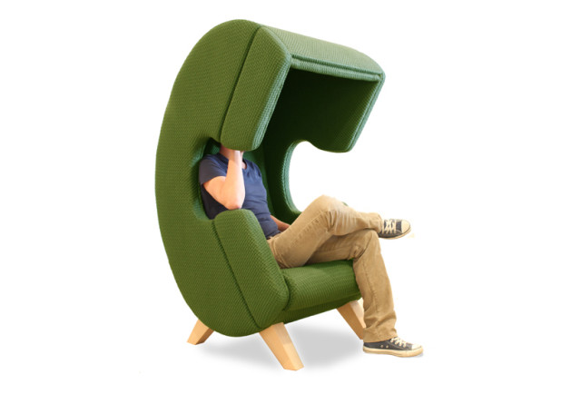 FirstCall, A Phone-Shaped Chair That Provides a Cozy Spot to Make a Call