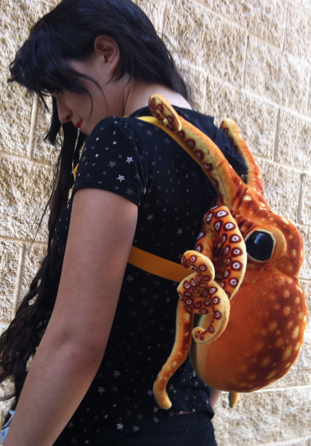An Adorable Plush Octopus Backpack