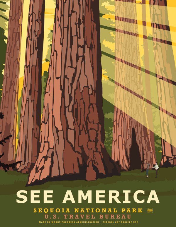 The 'See America' Series, WPA-Style National Park Posters by Steve Thomas