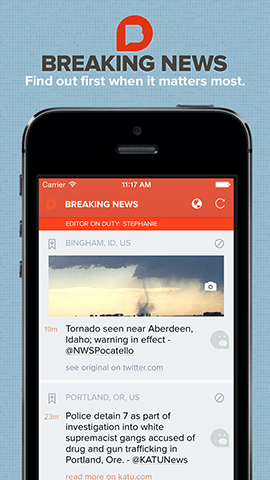 Breaking News, A News App Featuring Proximity Alerts for When a Story ...