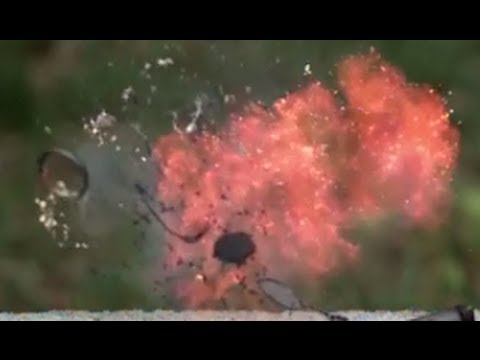 Super Slow Motion Video of a Lithium Battery Exploding After Being ...