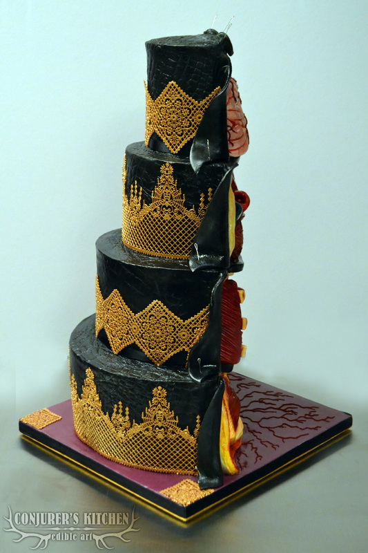 The Dissected Cake, A Cake With an Anatomical Interior of Bones and Organs