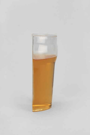 Novelty Half-Pint Glass Literally Made as a Halved Pint Glass