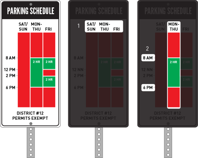 A Wonderfully Legible Redesign of a Parking Sign