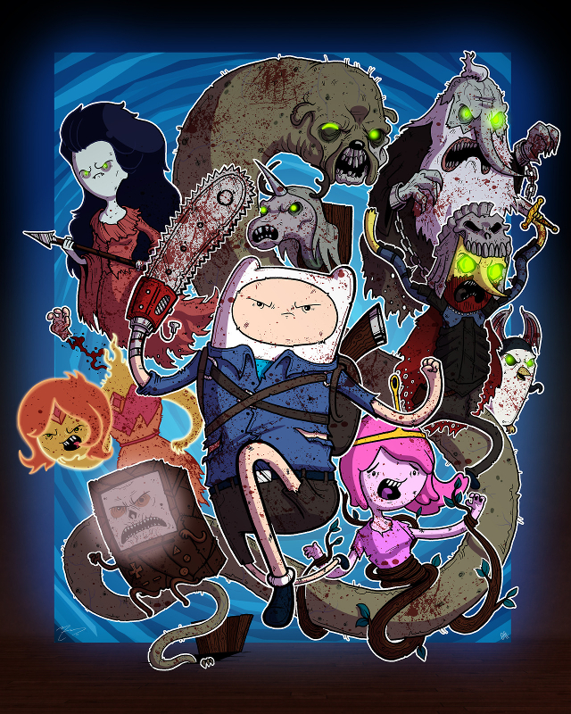 The Animated Cast of 'Adventure Time' Illustrated as Popular Movie ...