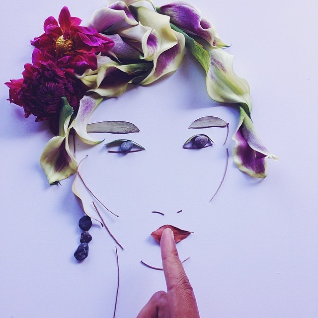 Delightful Portraits Made of Fresh Flowers