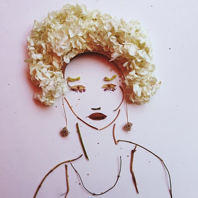 Delightful Portraits Made of Fresh Flowers