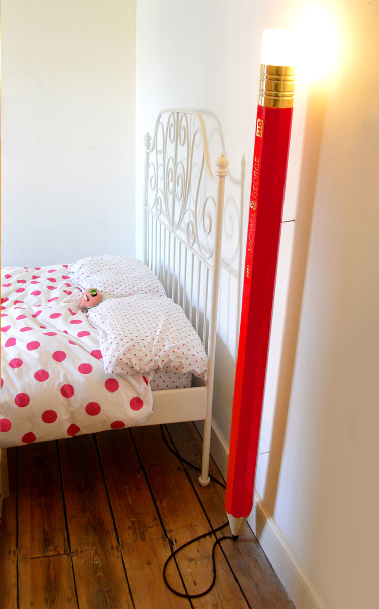 HB Lamp, A Sculptural Lamp Shaped Like a Giant Pencil