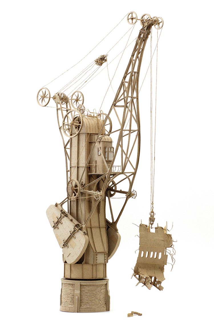 Wonderfully Intricate Cardboard Sculptures of Fantastical Flying ...