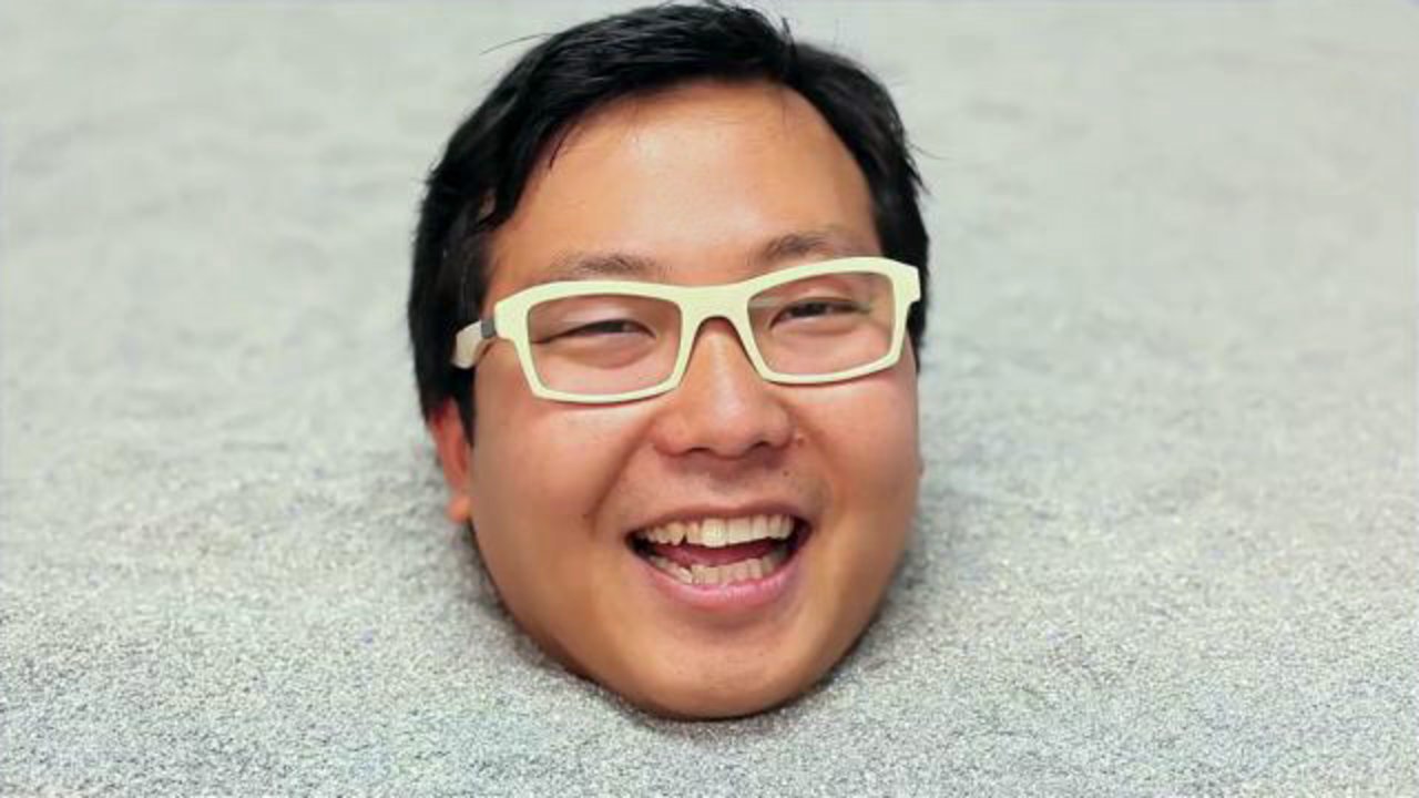 Ben Huh Buried In Cat Litter For Photo Shoot