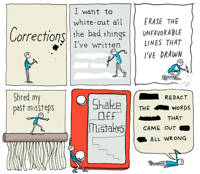 Corrections, A Clever Comic Illustrating the Many Ways to Fix Mistakes ...
