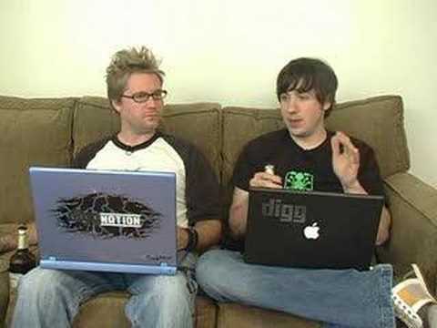 Kevin Rose Rocks Laughing Squid T-Shirt on Diggnation #89